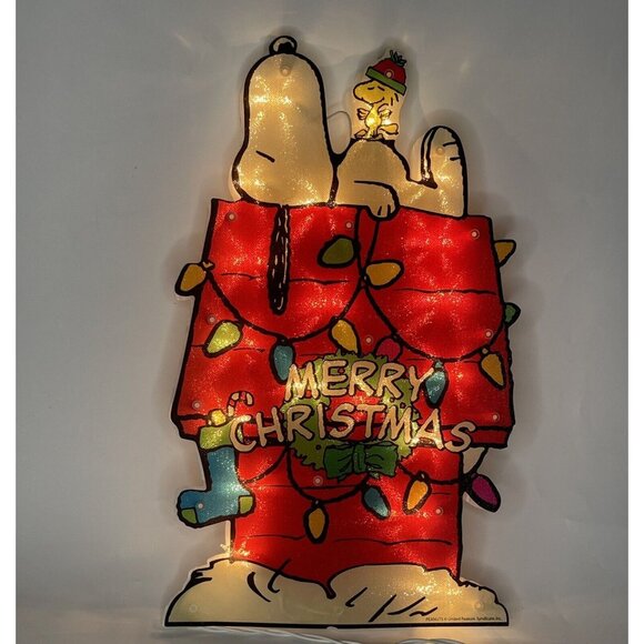 Product Works | Holiday | Snoopy W Woodstock Peanuts Christmas Lighted ...